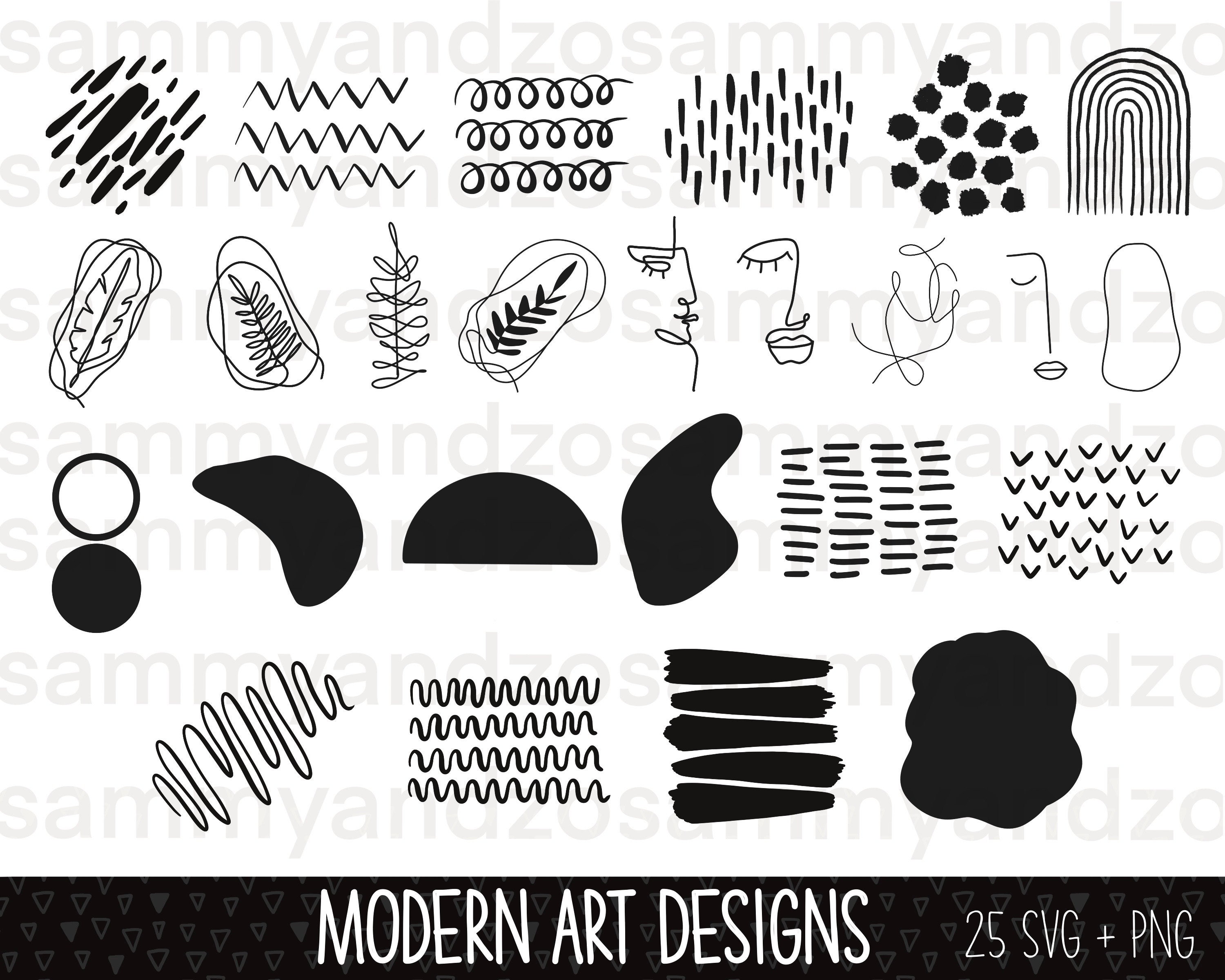 Modern Art SVG Bundle Cricut Svg Abstract Svg Abstract - Etsy