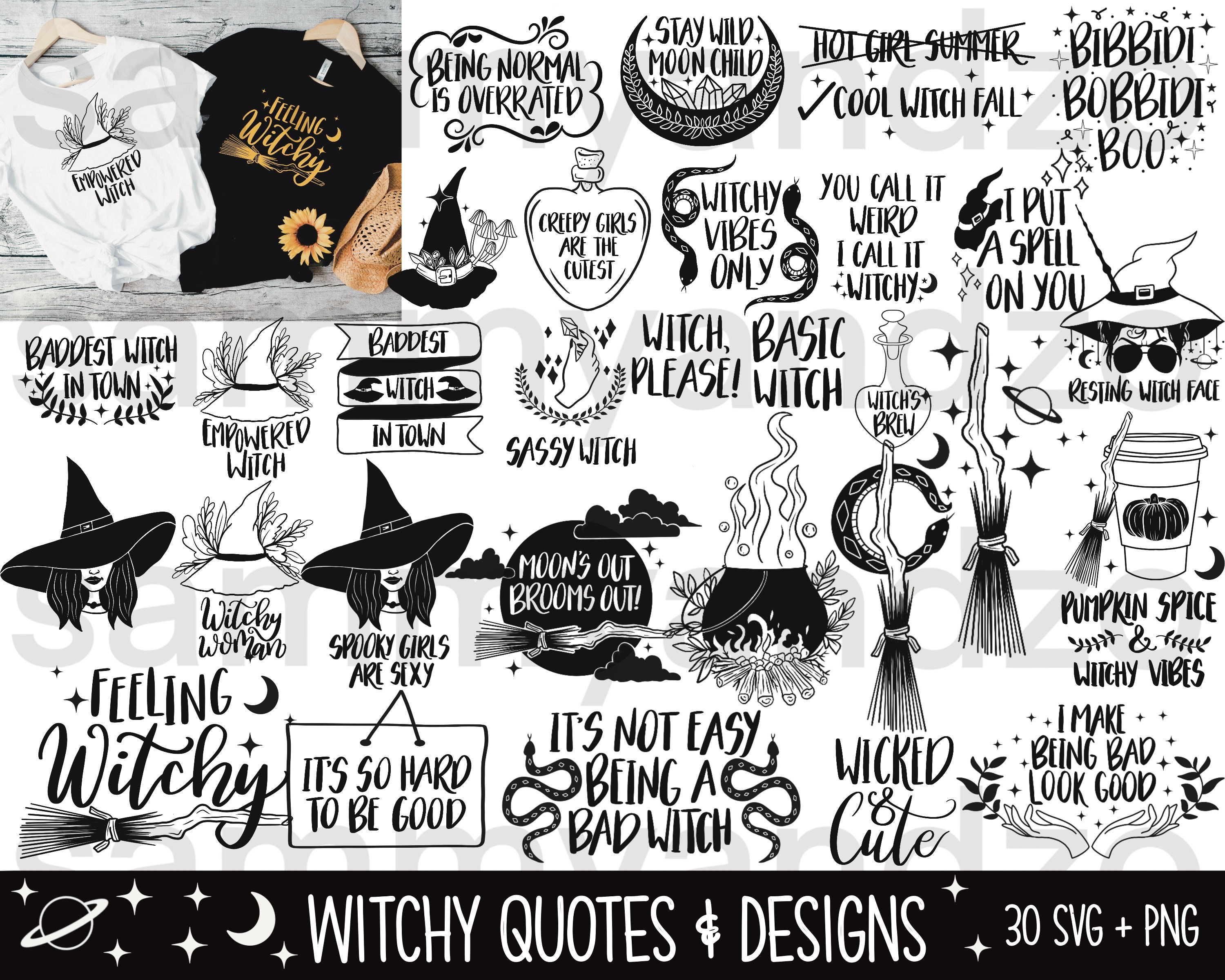 Witchy Quotes and Designs SVG| Witch Svg| Witch Clipart| Halloween Svg ...