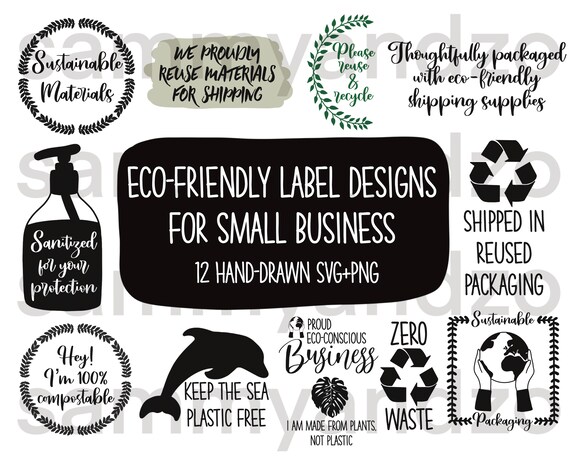 12 eco friendly shipping label designs for small business | Etsy