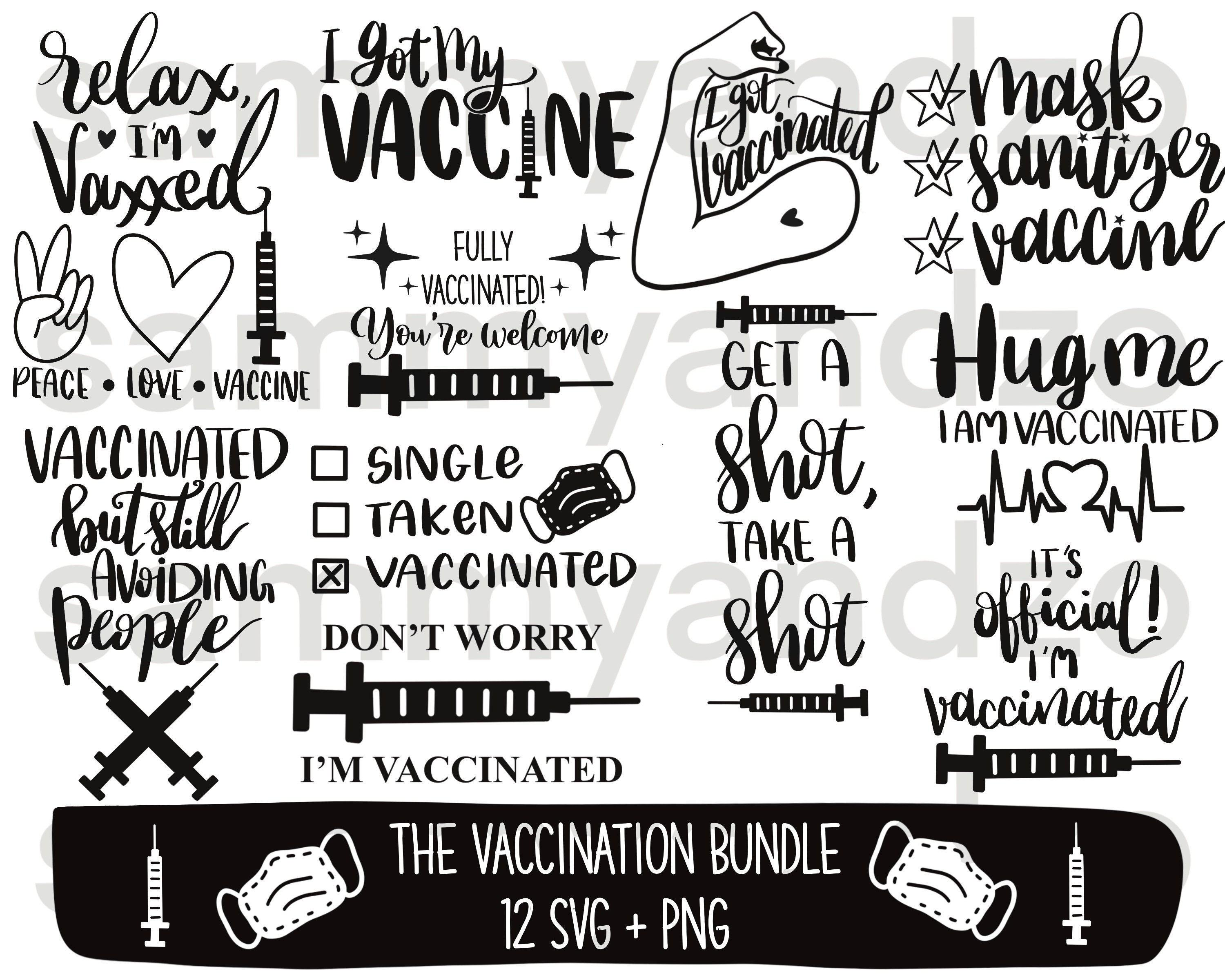 Vaccination designs svg vaccine svg vaccination svg i got | Etsy