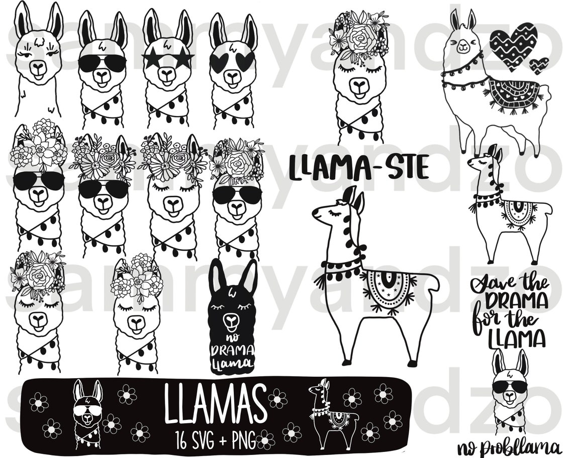Llama Designs Svg Bundle Llama Svg Cricut Svg Bundle Cricut | Etsy Canada