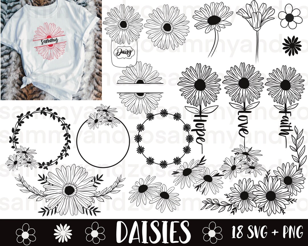 Daisies Svg Bundle| Daisy Svg| Flower Svg| Cricut Svg| Commercial Use ...