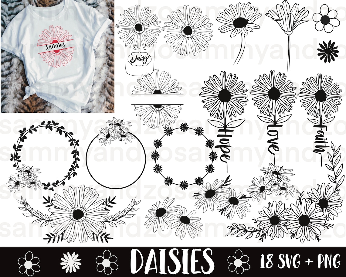 Daisies Svg Bundle Daisy Svg Flower Svg Cricut Svg - Etsy