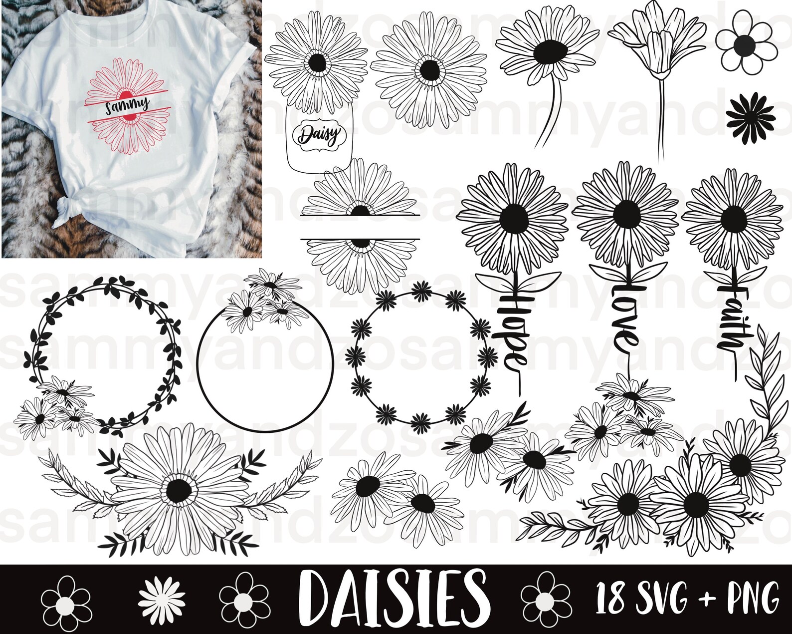 Daisies Svg Bundle Daisy Svg Flower Svg Cricut Svg - Etsy