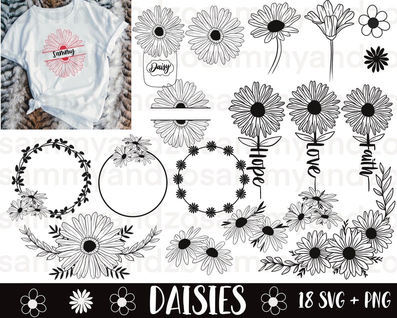 Daisies Svg Bundle Daisy Svg Flower Svg Cricut Svg - Etsy