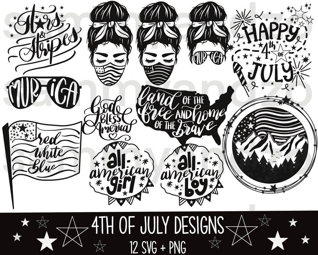 4th of July Svg Bundle| Independence Day Svg| Fourth of July Vectors ...