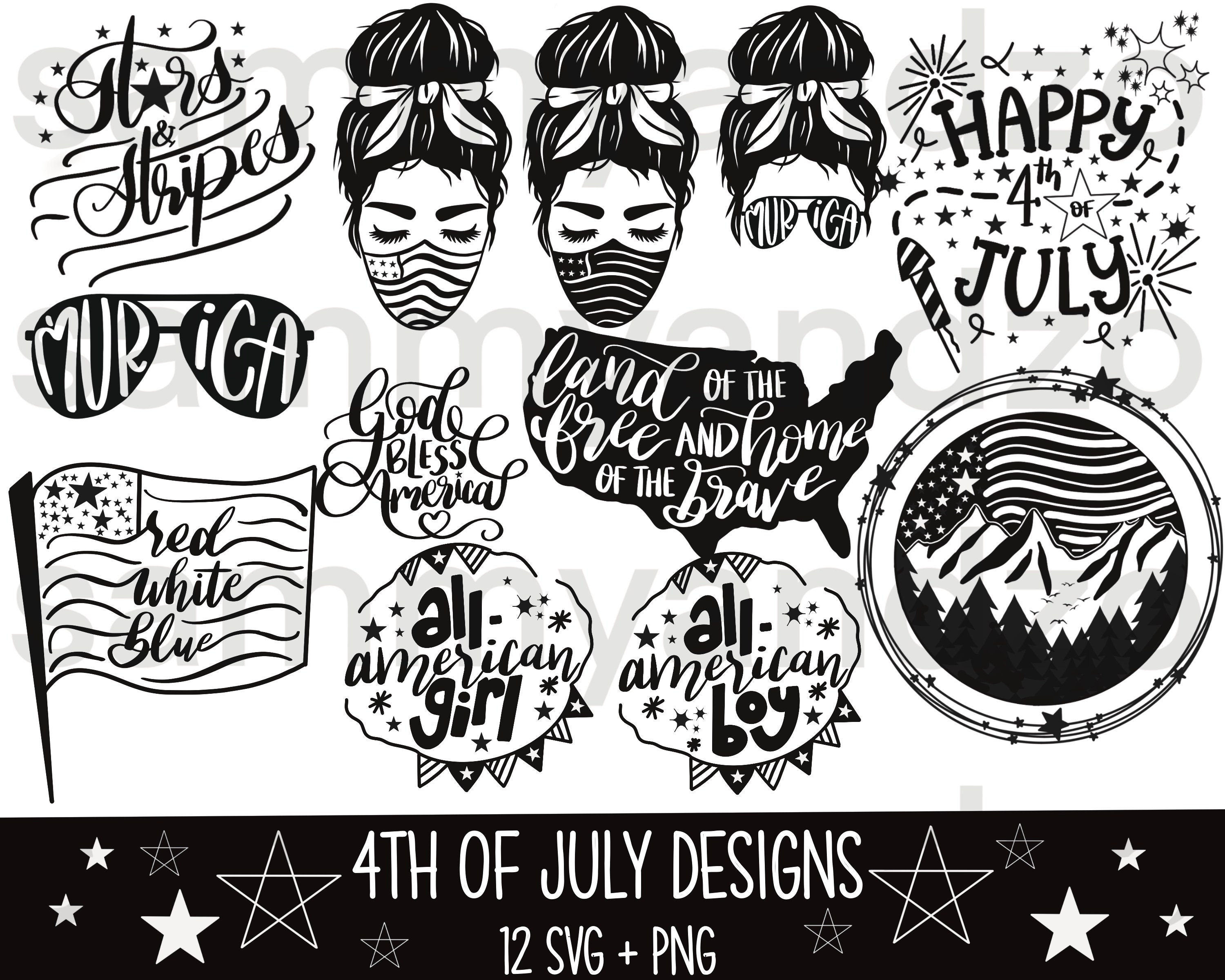 4th of July Svg Bundle Independence Day Svg Fourth of July - Etsy