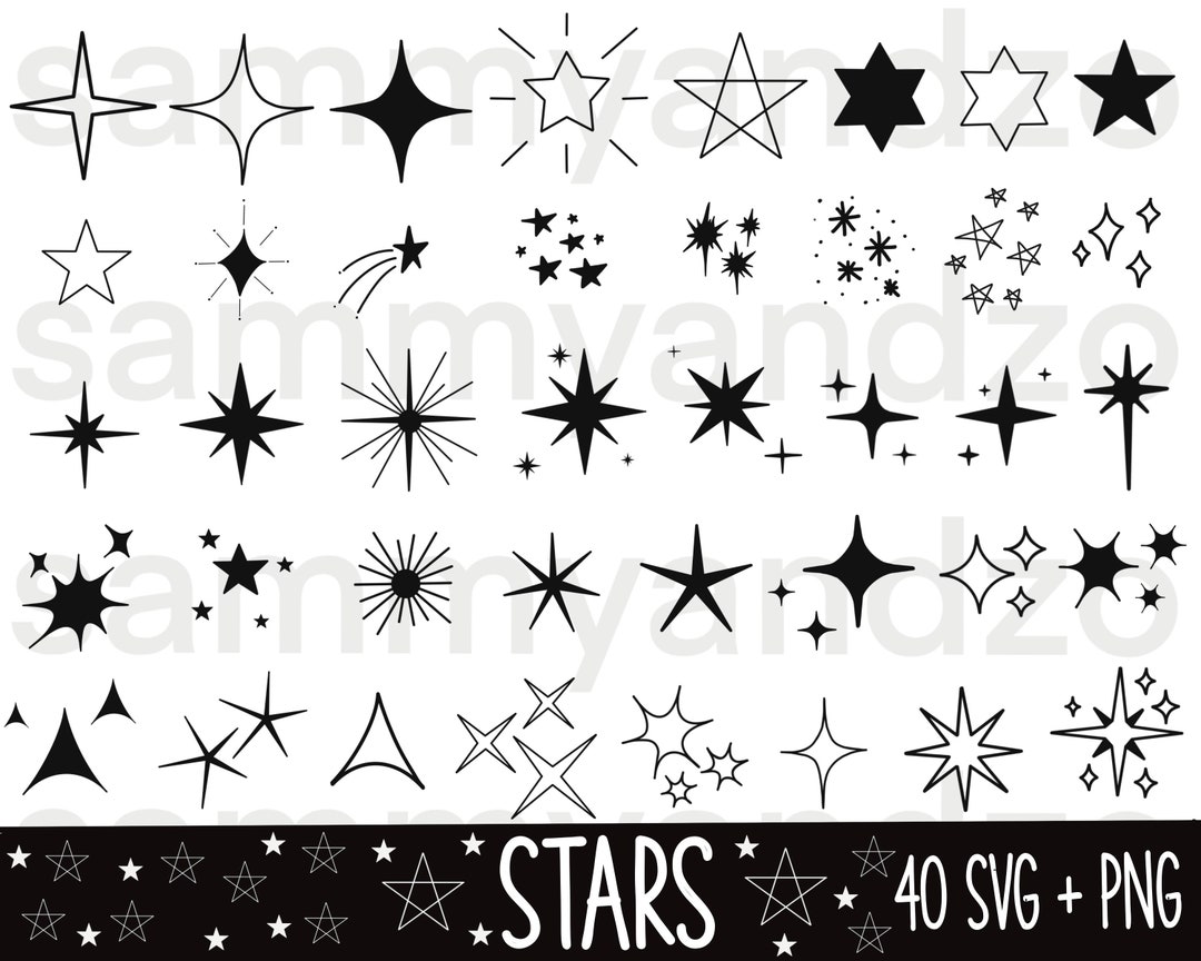 Stars Svg Bundle| Star Svg| Star Vector Files| Star Cut Files for ...