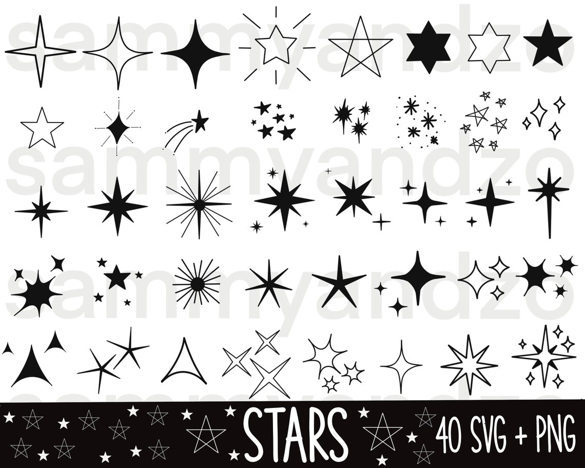 Stars Svg Bundle Star Svg Star Vector Files Star Cut Files - Etsy Canada