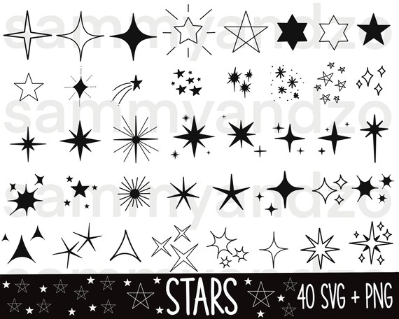 Stars Svg Bundle Star Svg Star Vector Files Star Cut Files - Etsy Canada