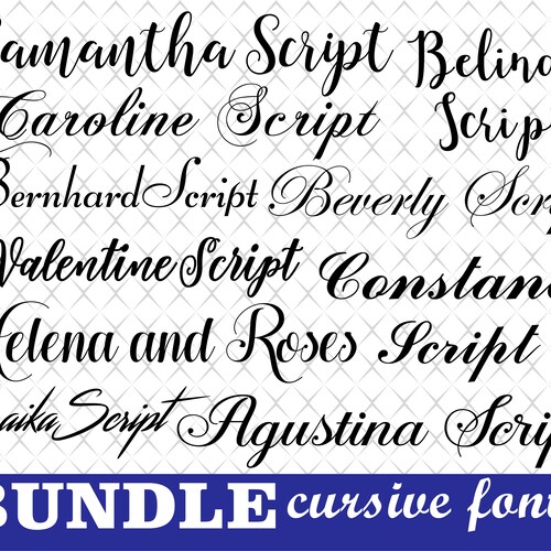 Cursive Script Alphabet Font SVG Calligraphy font SVG | Etsy