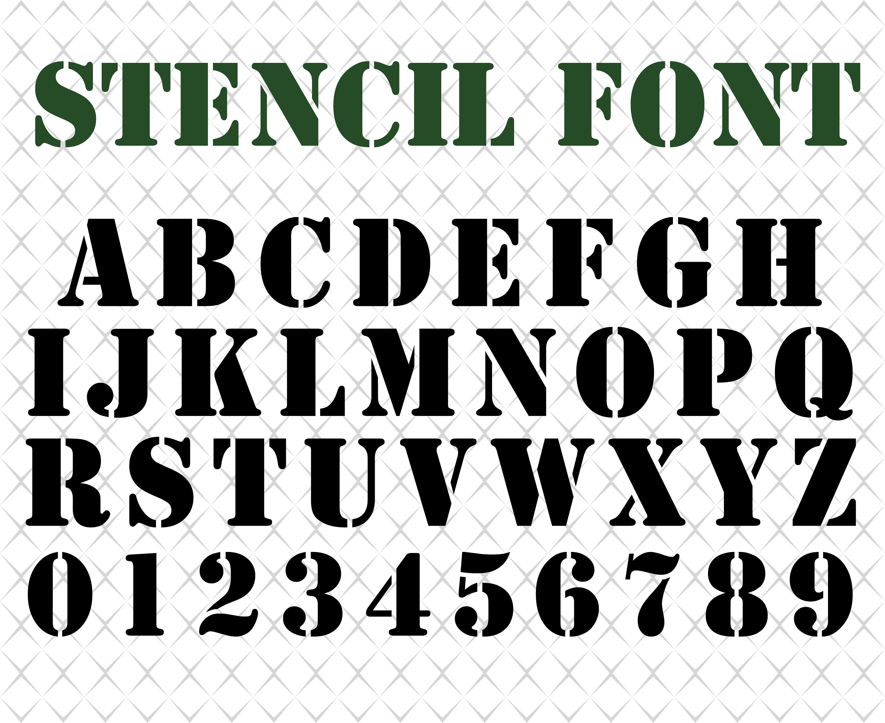 Alphabet Svg Army Font Svg Stencil Letters Svg Stencil Etsy My XXX