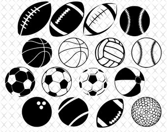 Sports Balls Svg | Etsy