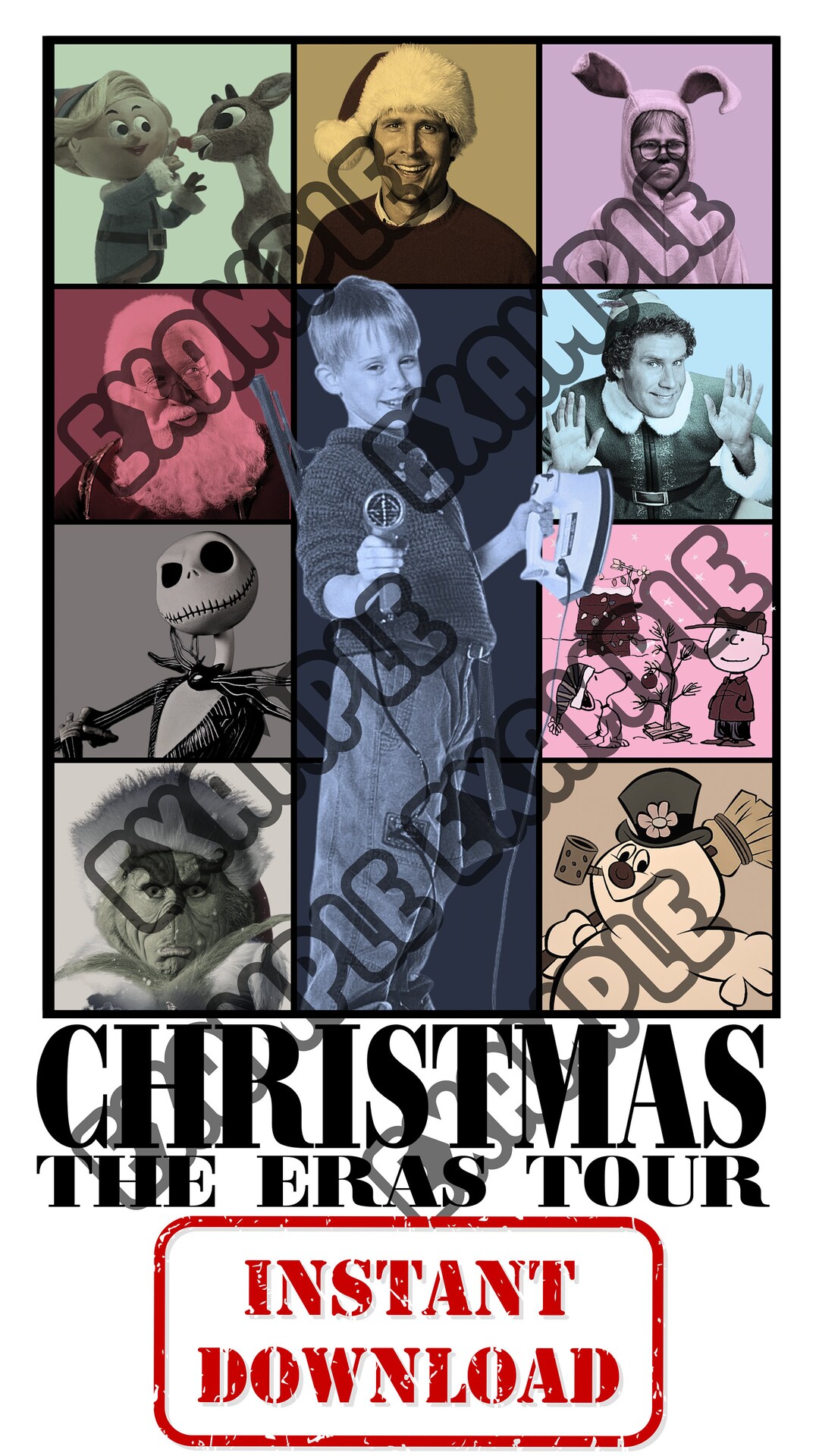 Christmas Eras Tour PNG | Vintage Graphic Tee Design (digital Download ...