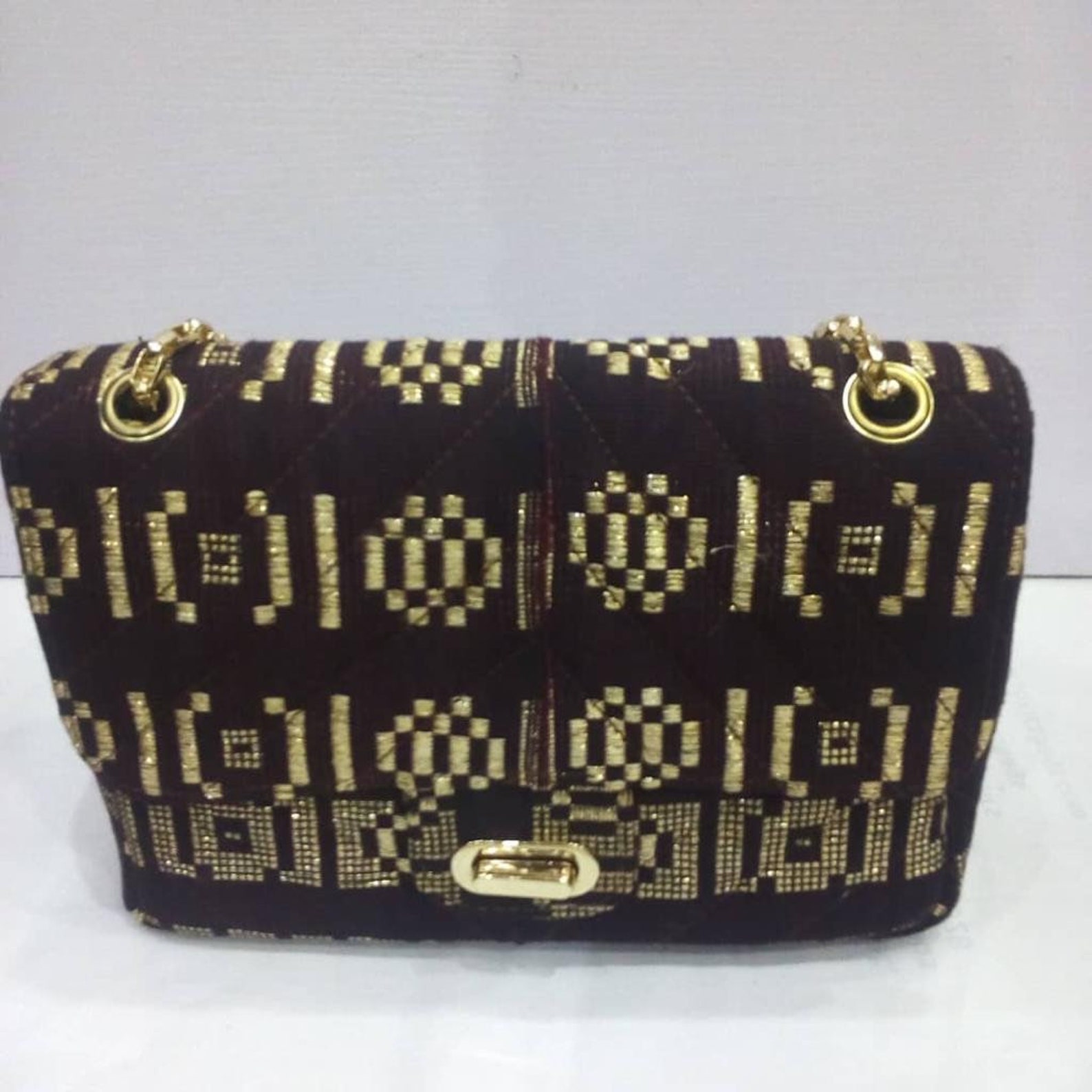 Aso Oké African Print Chantel Inspired Chain Strap Bag - Etsy