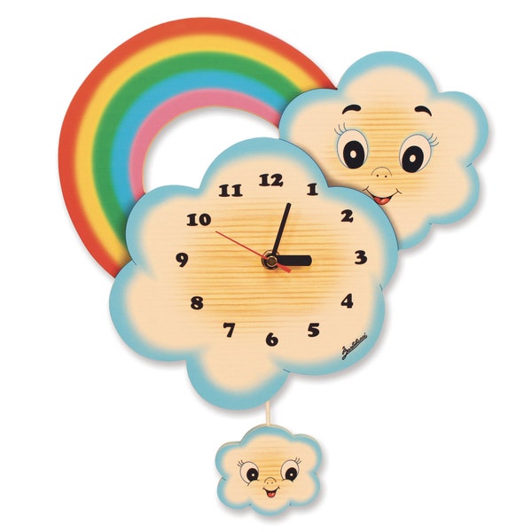 Rainbow Wall Clock - Etsy