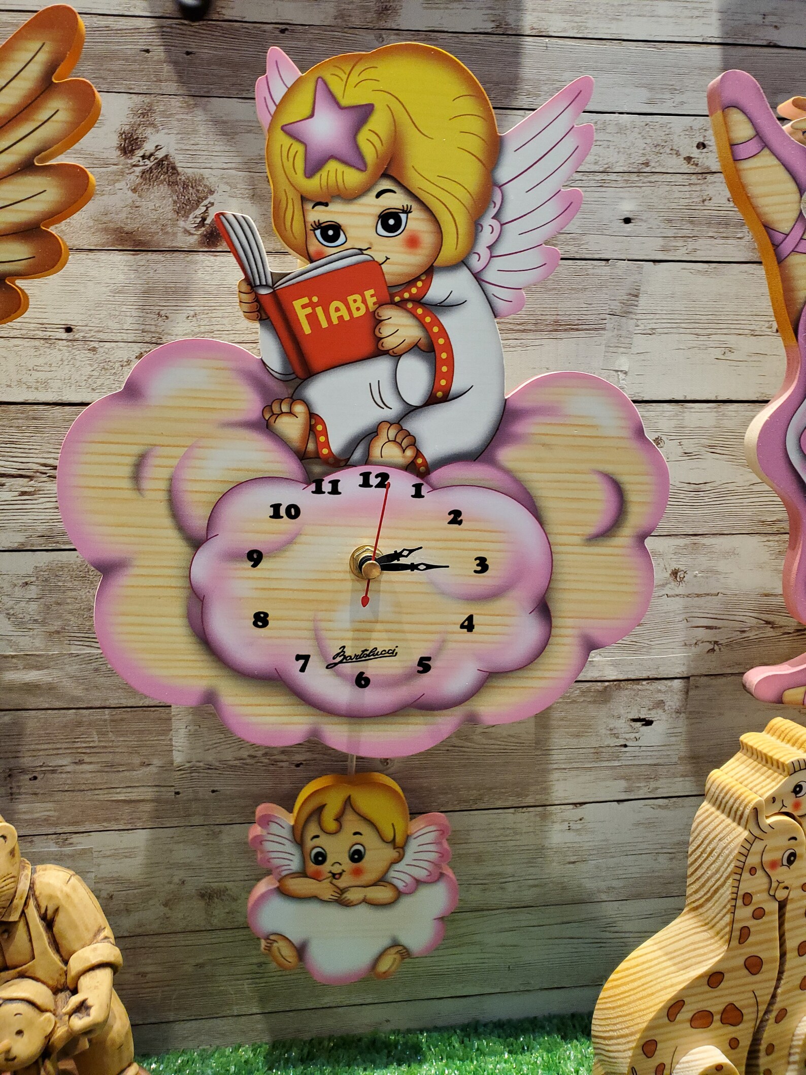 Pink Angel Clock - Etsy