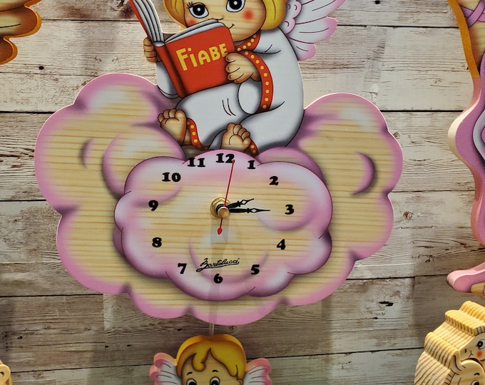 Pink Angel Clock - Etsy