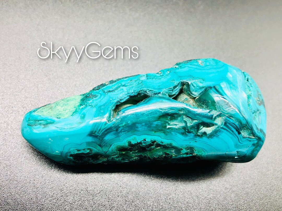 Crisocolla lucidata e forma libera di malachite crisocolla - Etsy Italia