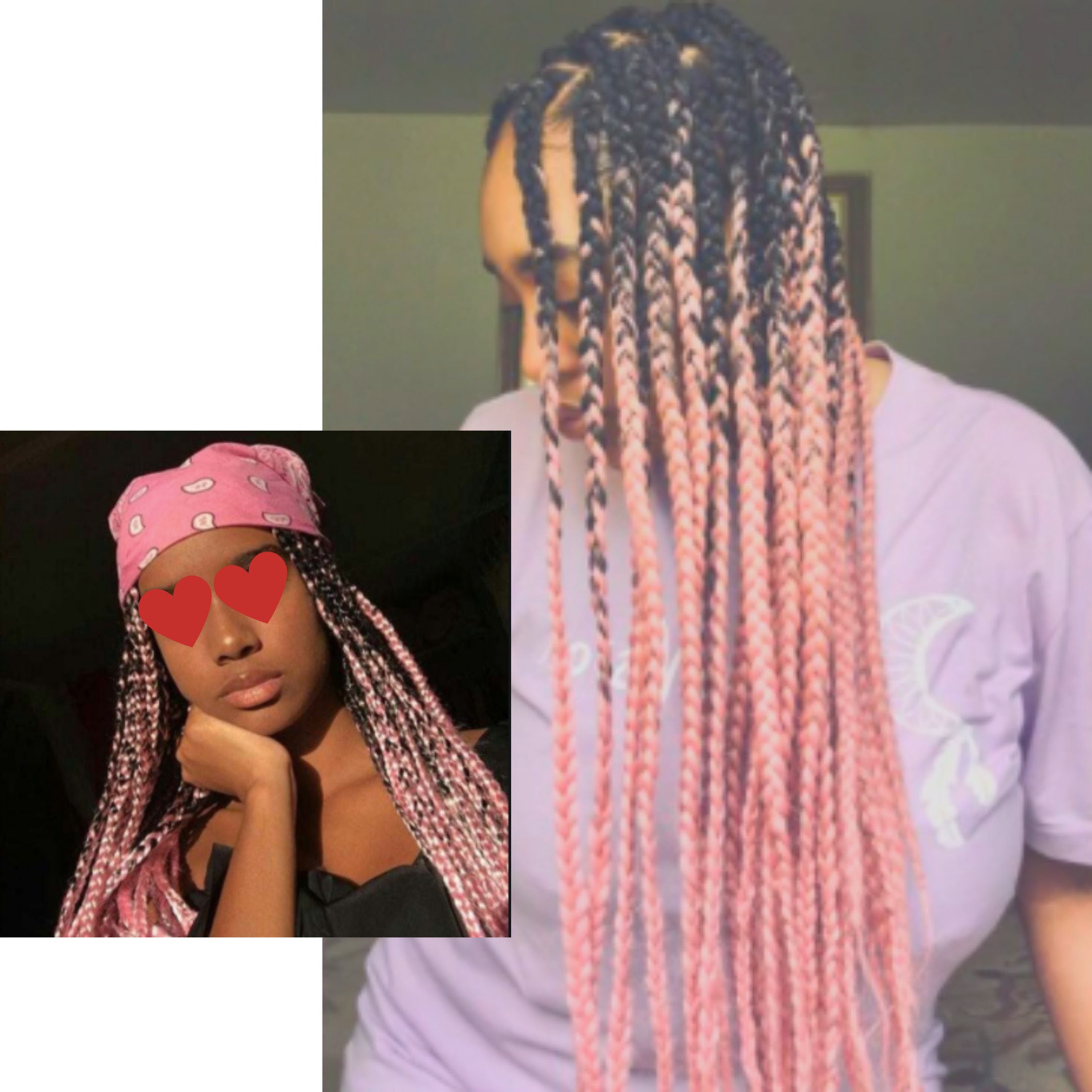 BUBBLEGUM PINK OMBRE Braiding Hair Kenekalon Pastel Pink Ombre Braids ...