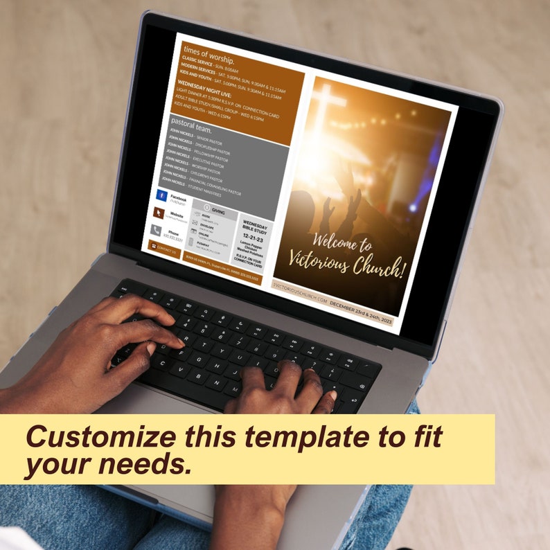 Editable Church Bulletin Template - Etsy