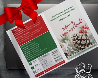 Editable Church Bulletin Template - Etsy