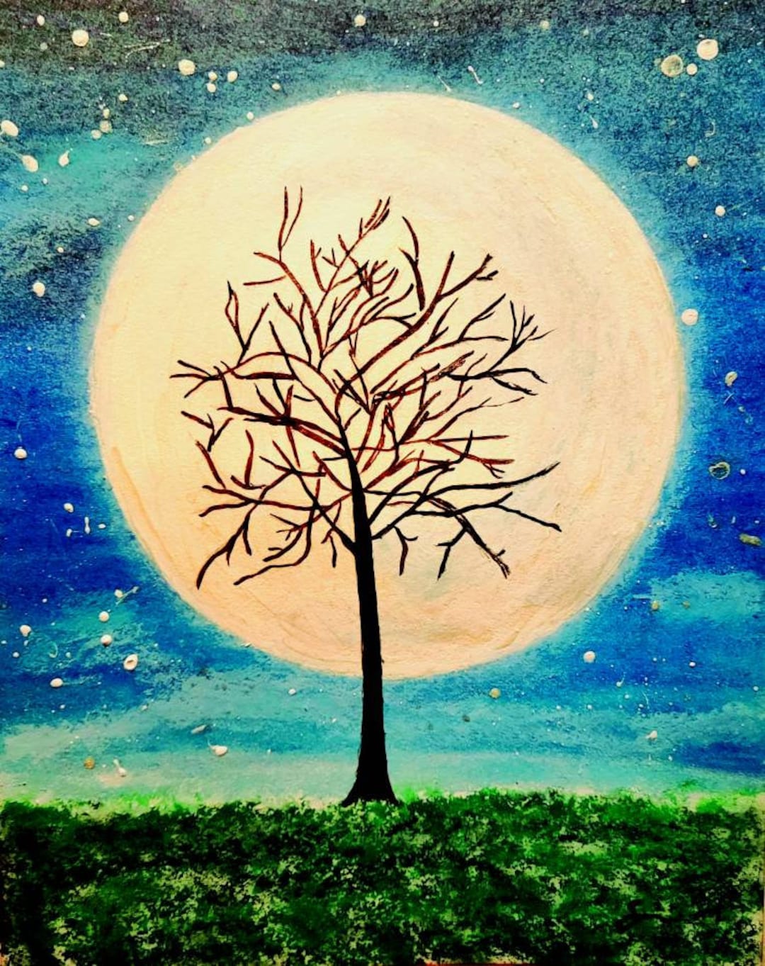 Moon Tree Print 810 - Etsy