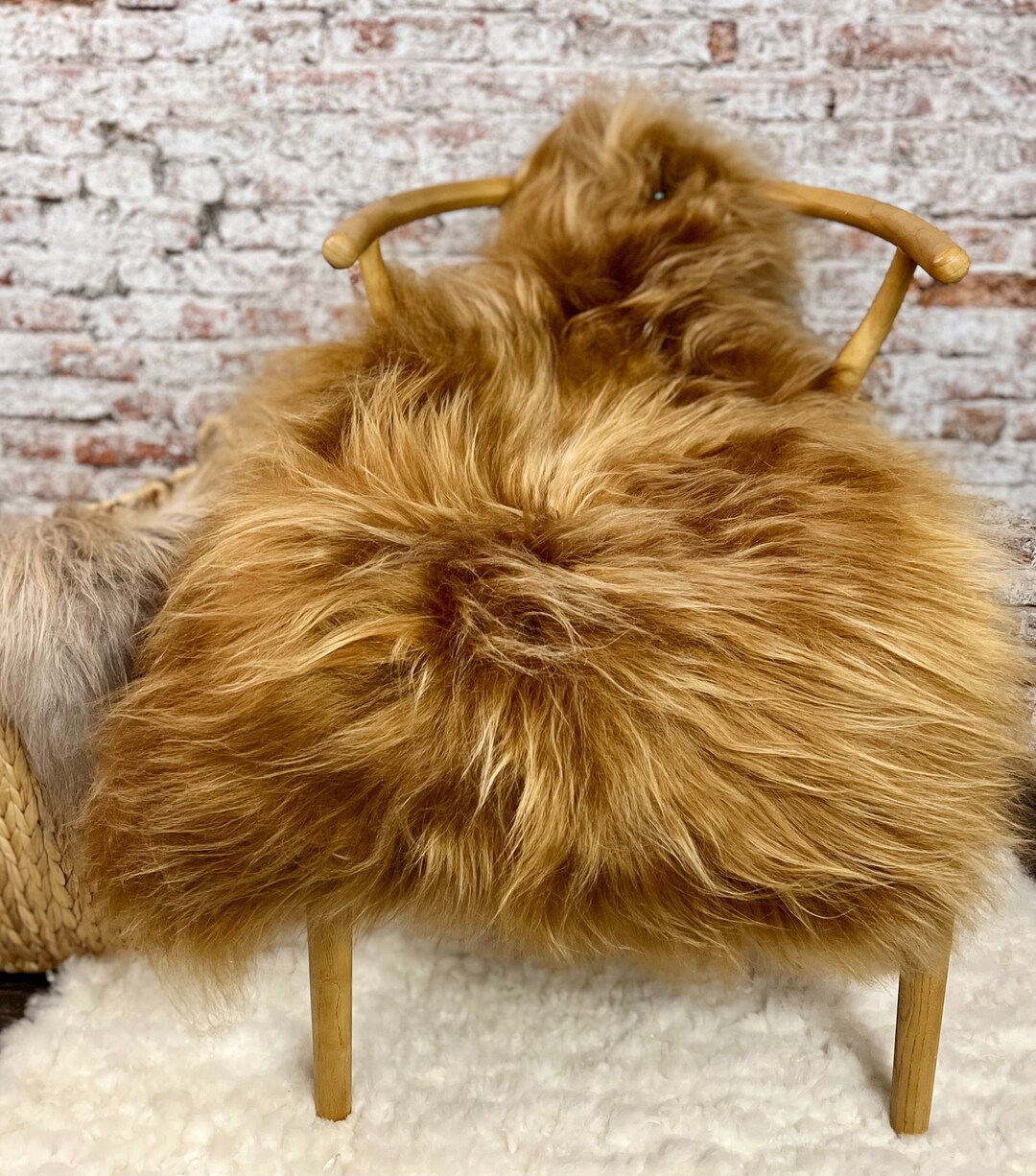 Authentic Iceland Sheepskin Rug Nordic/scandinavian Sofa Throw Chair ...