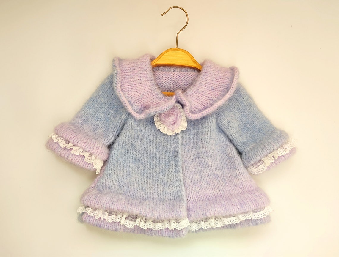 Coat Knitting Pattern. Baby Girl Moheir Wool Coat - Etsy