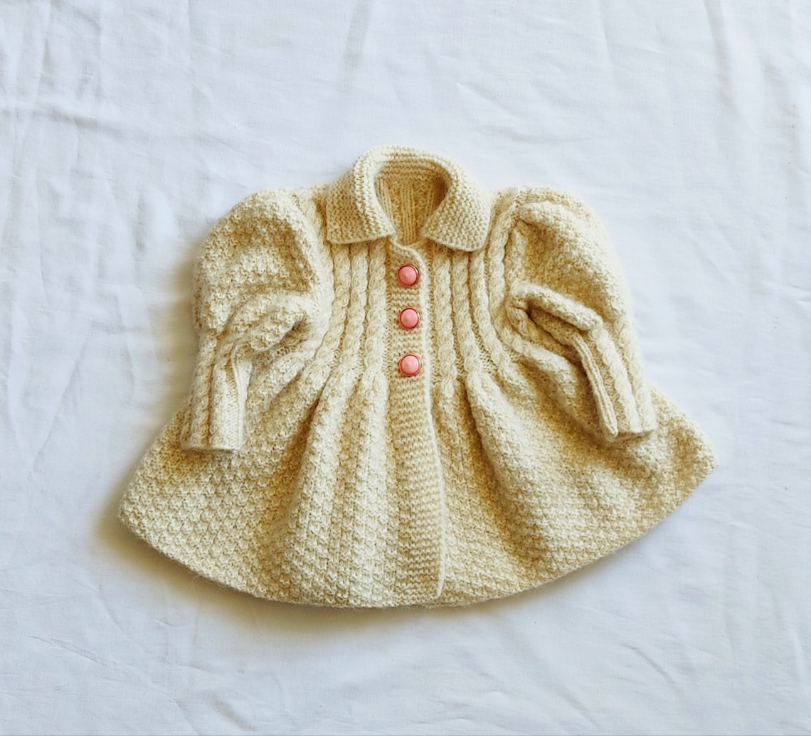 Baby Girl Coat Knitting Pattern - Etsy Canada
