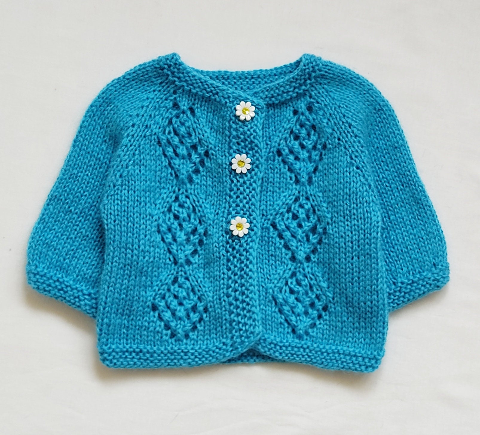 Raglan Baby Cardigan Knitting Pattern - Etsy