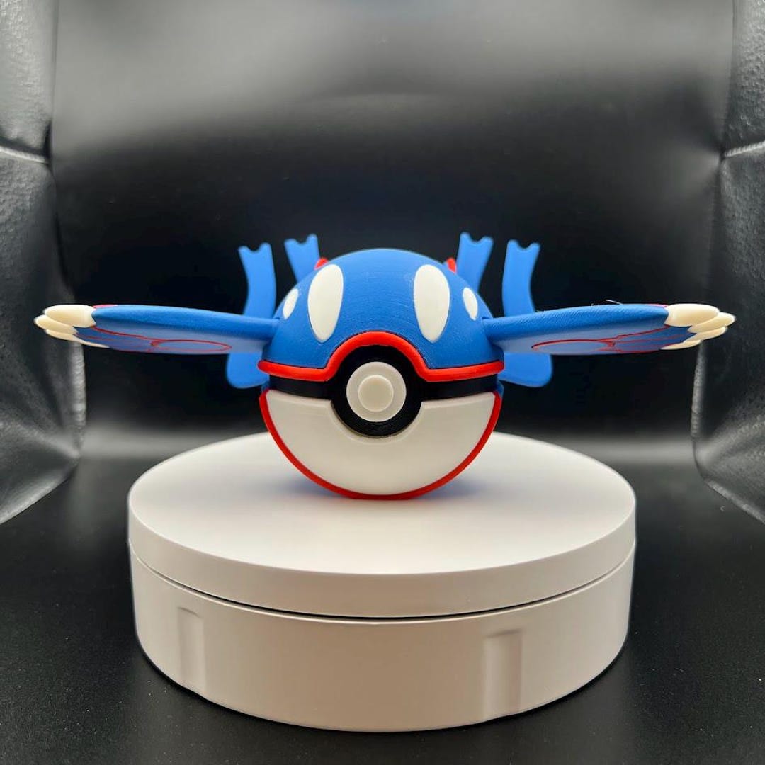 3D Printed Kyogre Themed Pokeball Display Piece Cosplay Accessory - Etsy