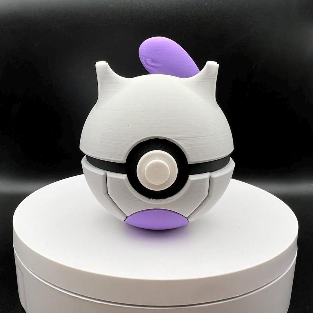 3D Printed Mewtwo Themed Pokeball Display Piece Cosplay Accessory - Etsy