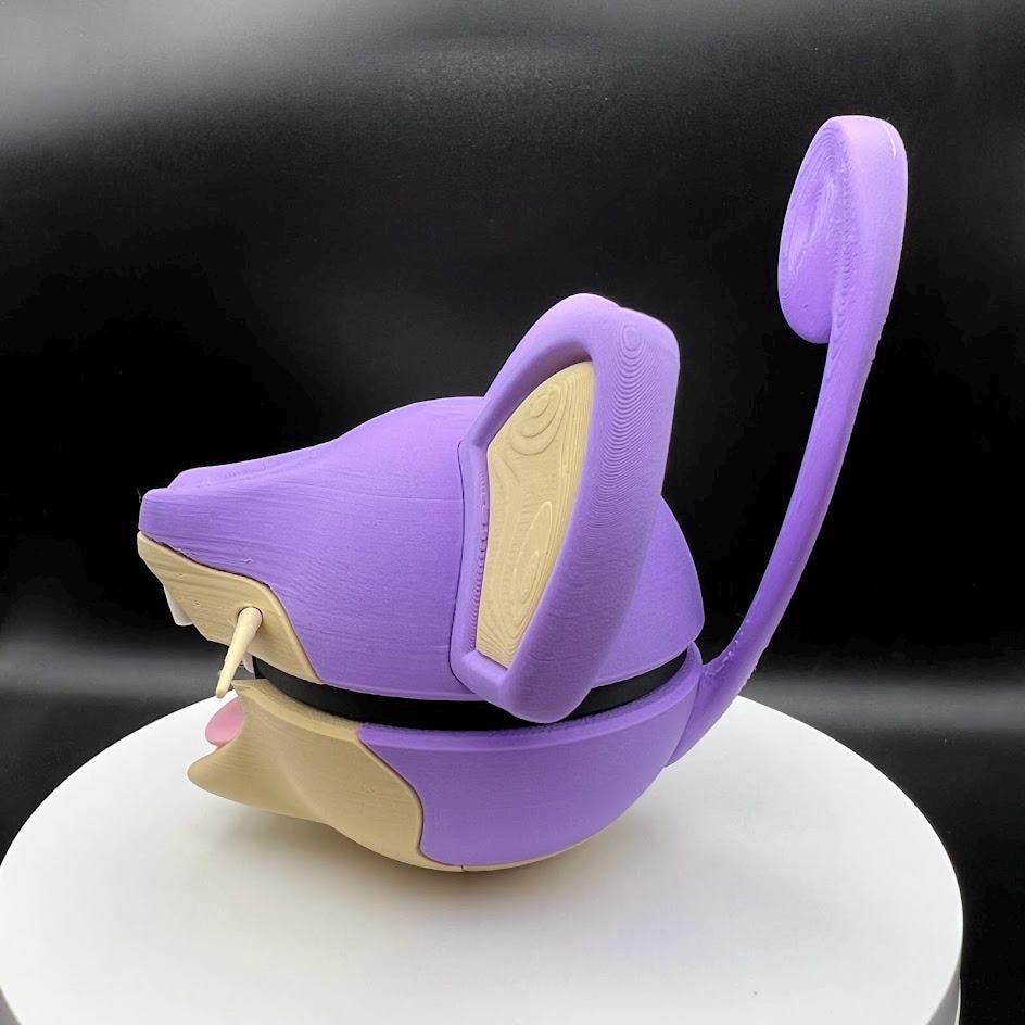 3D Printed Rattata Themed Pokeball Display Piece Cosplay Accessory - Etsy