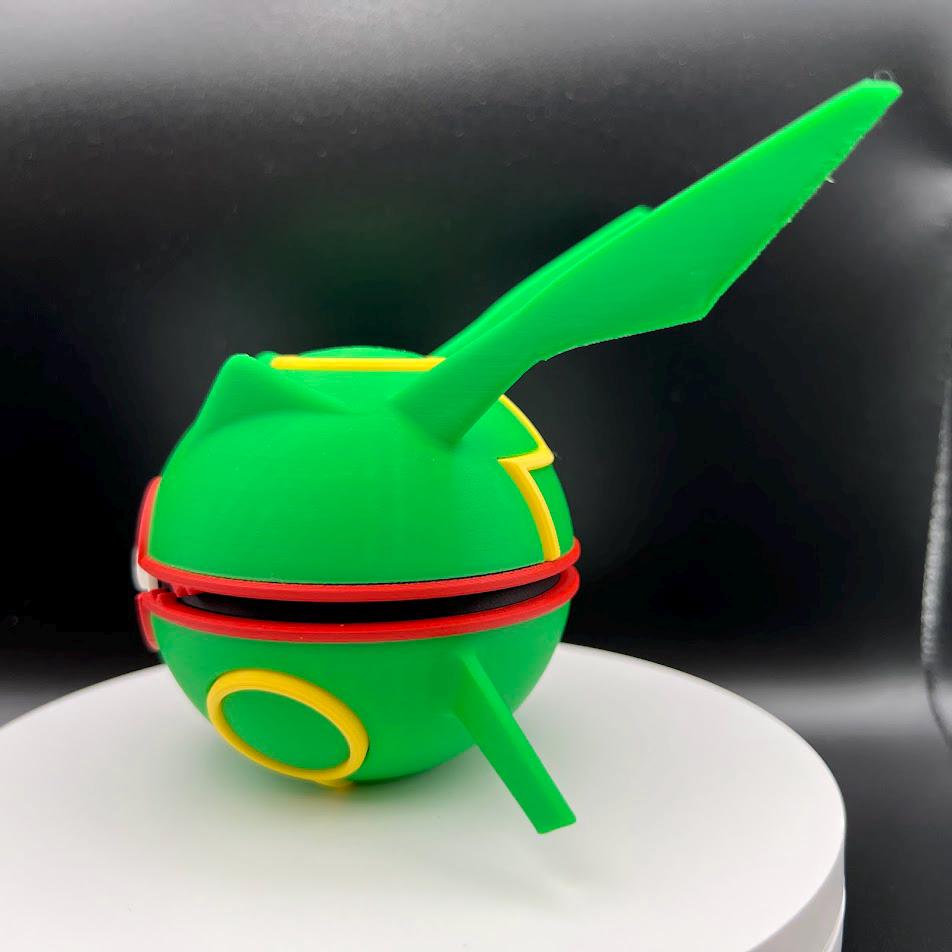 3D Printed Rayquaza Themed Pokeball Display Piece Cosplay Accessory - Etsy
