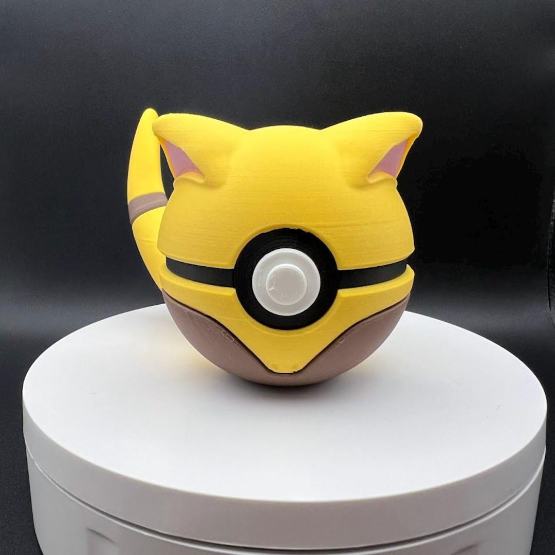 3D Printed Abra Themed Pokeball Display Piece Cosplay Accessory - Etsy