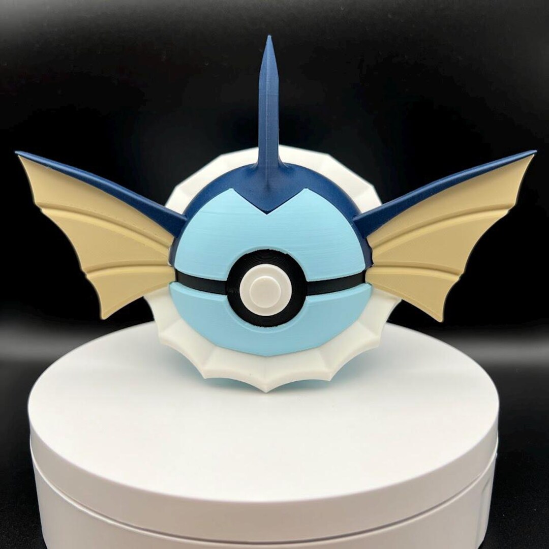 3D Printed Vaporeon Themed Pokeball Display Piece Cosplay Accessory - Etsy