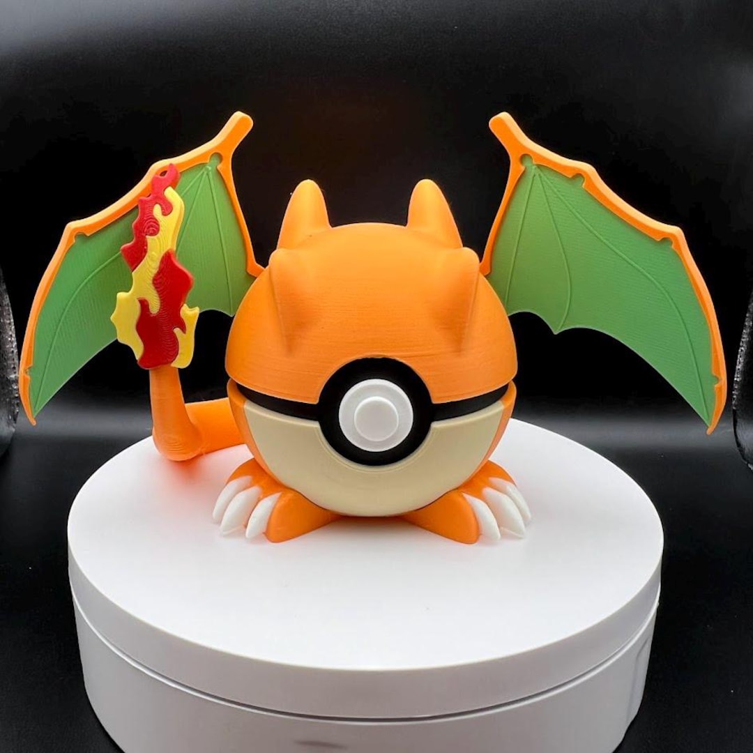 3D Printed Charizard Themed Pokeball Display Piece Cosplay Accessory - Etsy