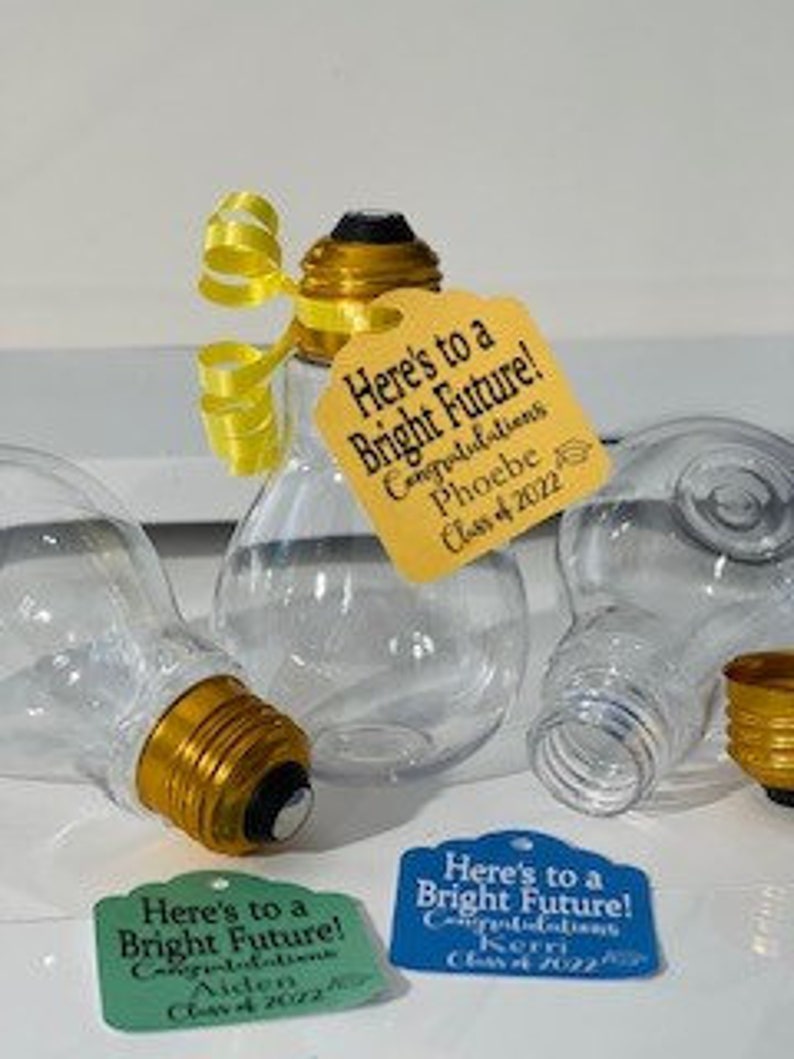 Graduation Favors; Here's to A Bright Future; Personalized Tag ...