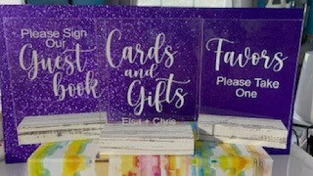Set of 3 Wedding Table Signs Personalized Table Signs - Etsy