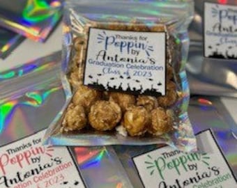 Thanks for Poppin by Labels Wedding Favor Stickers Popcorn - Etsy