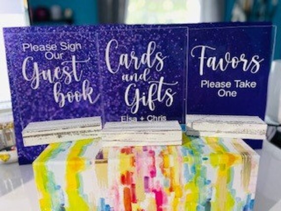 Set of 3 Wedding Table Signs Personalized Table Signs - Etsy