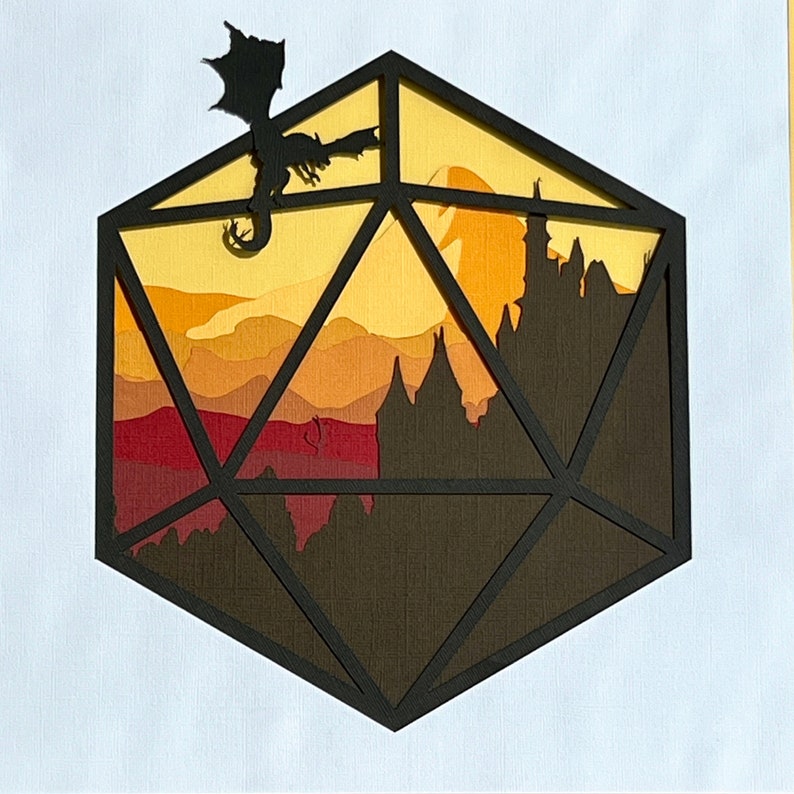 Dragon Shadow Box SVG, 3D, Paper Cut, Dragon, Svg, Gamer, Cricut, SVG ...