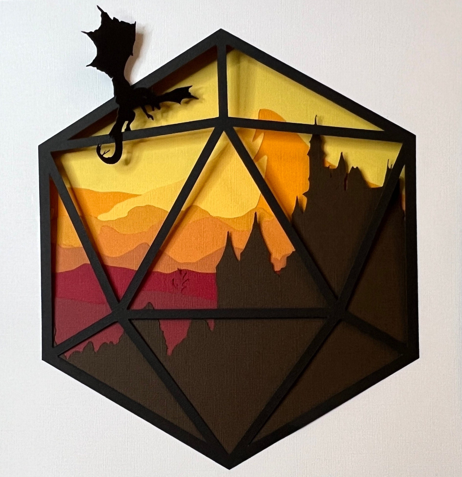 Dragon Shadow Box SVG, 3D, Paper Cut, Dragon, Svg, Gamer, Cricut, SVG ...