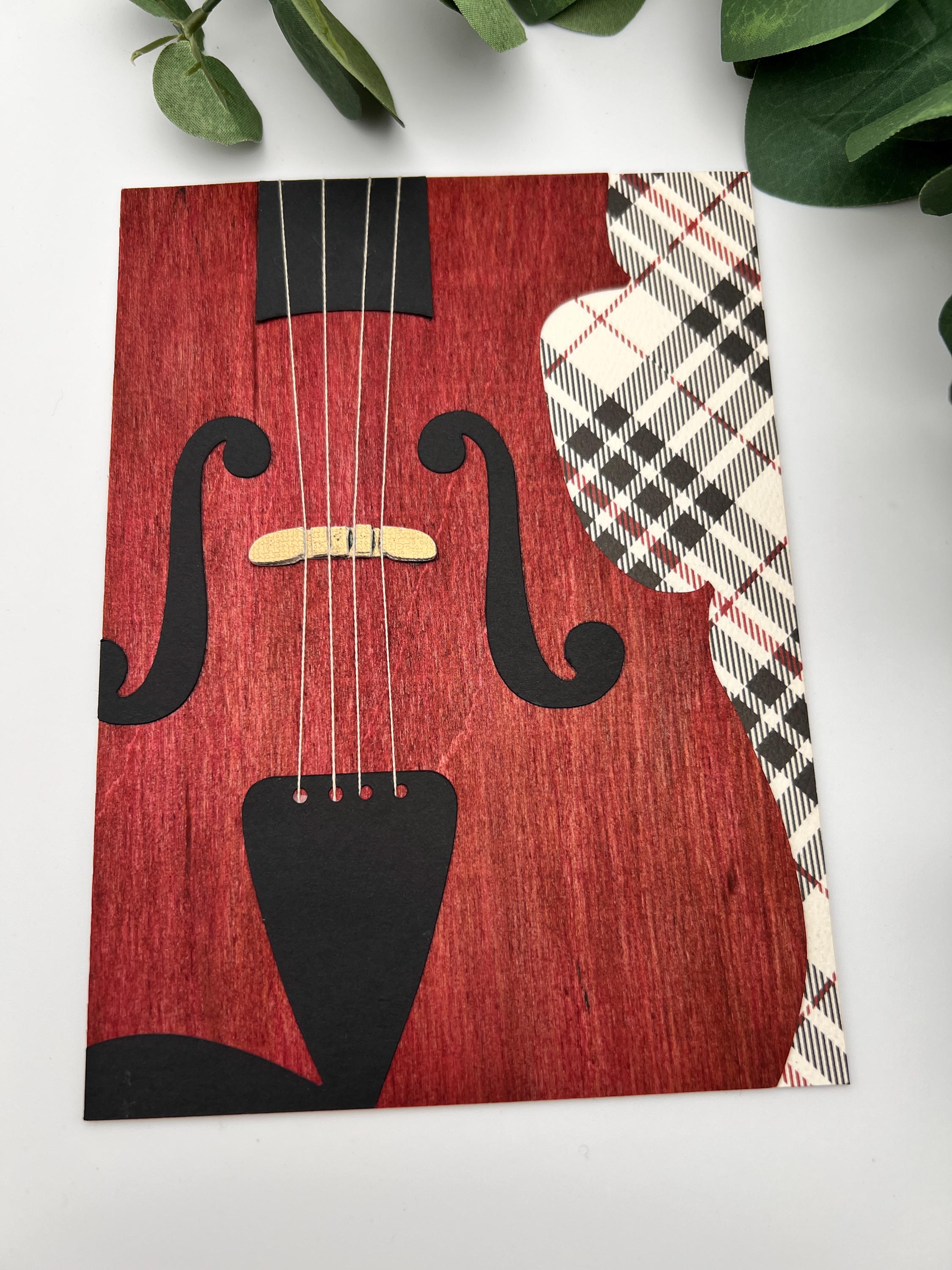 Violin Card SVG, Fiddle Card Svg, Violin Shaped Card Svg, Svg, Cricut ...