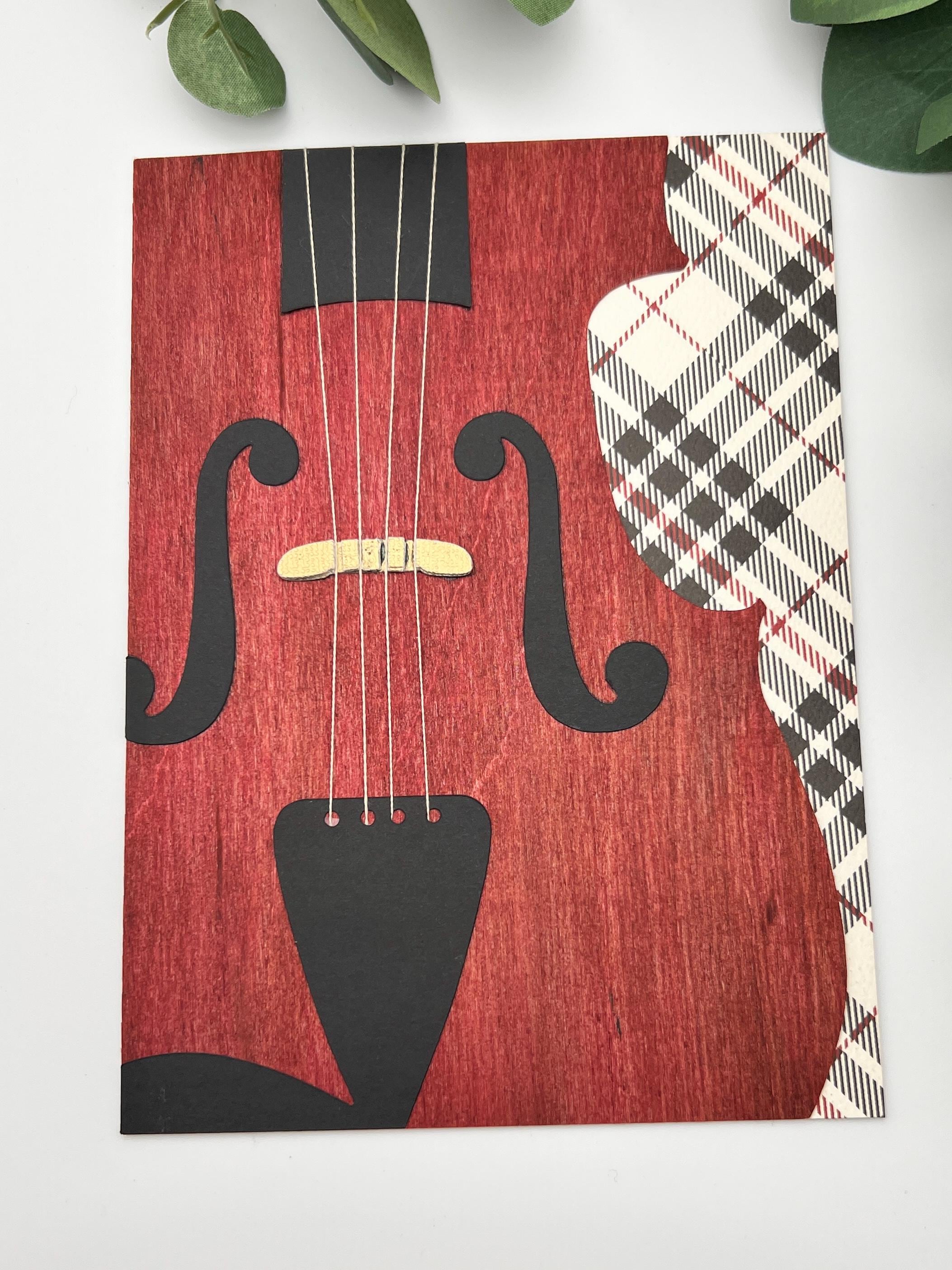 Violin Card SVG, Fiddle Card Svg, Violin Shaped Card Svg, Svg, Cricut ...