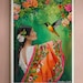 Woman of Colors&humming-bird,mexico Latin American Boho,folklore Art ...
