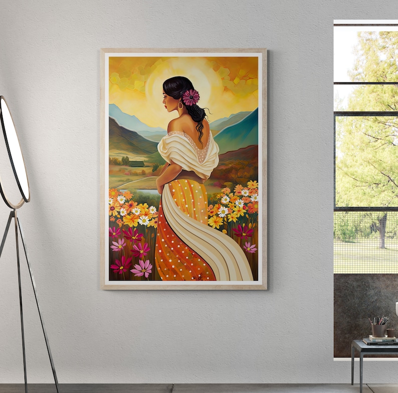 Women of Colors, Nature Art Print,boho Decorative Art-mexico Latin ...