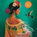 Woman of Colors&humming-bird,mexico Latin American Boho,folklore Art ...