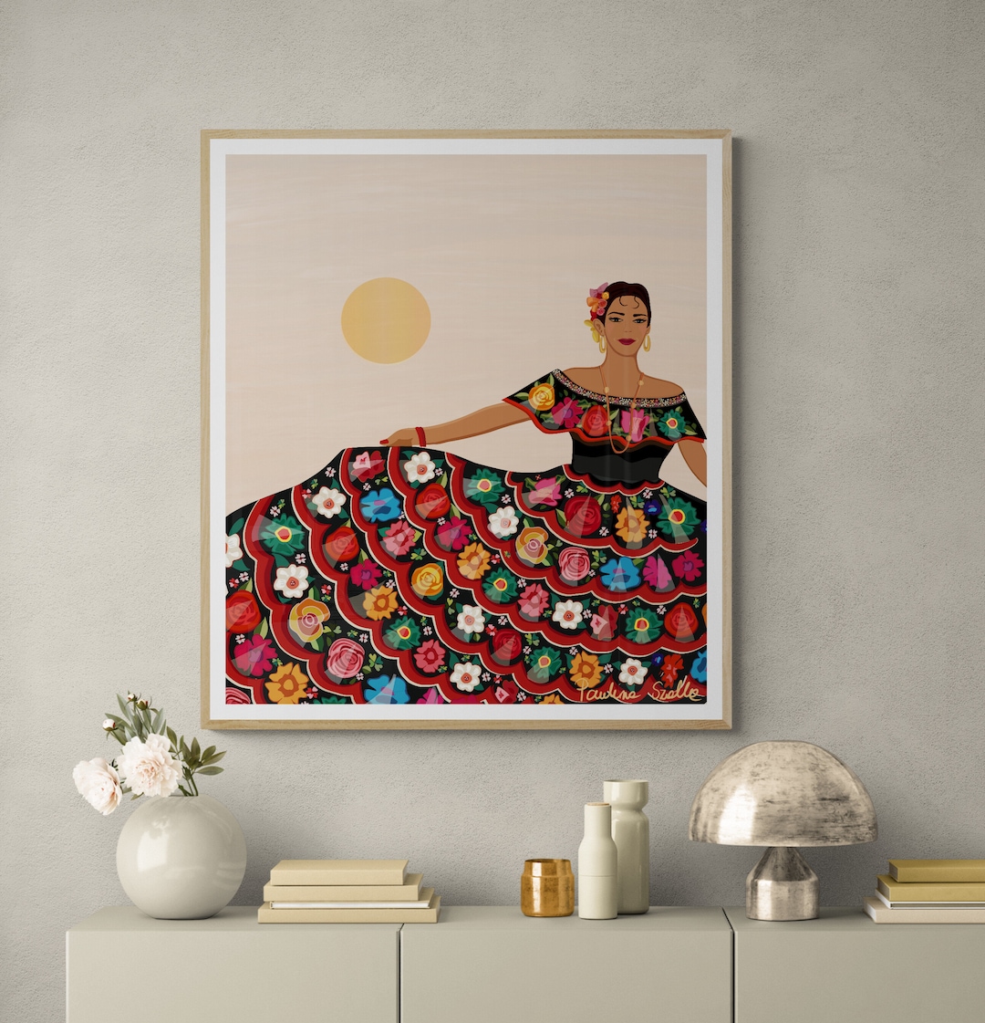 Chiapas Woman Print, Mexican Wall Art, Hispanic Art, Folklore Art ...